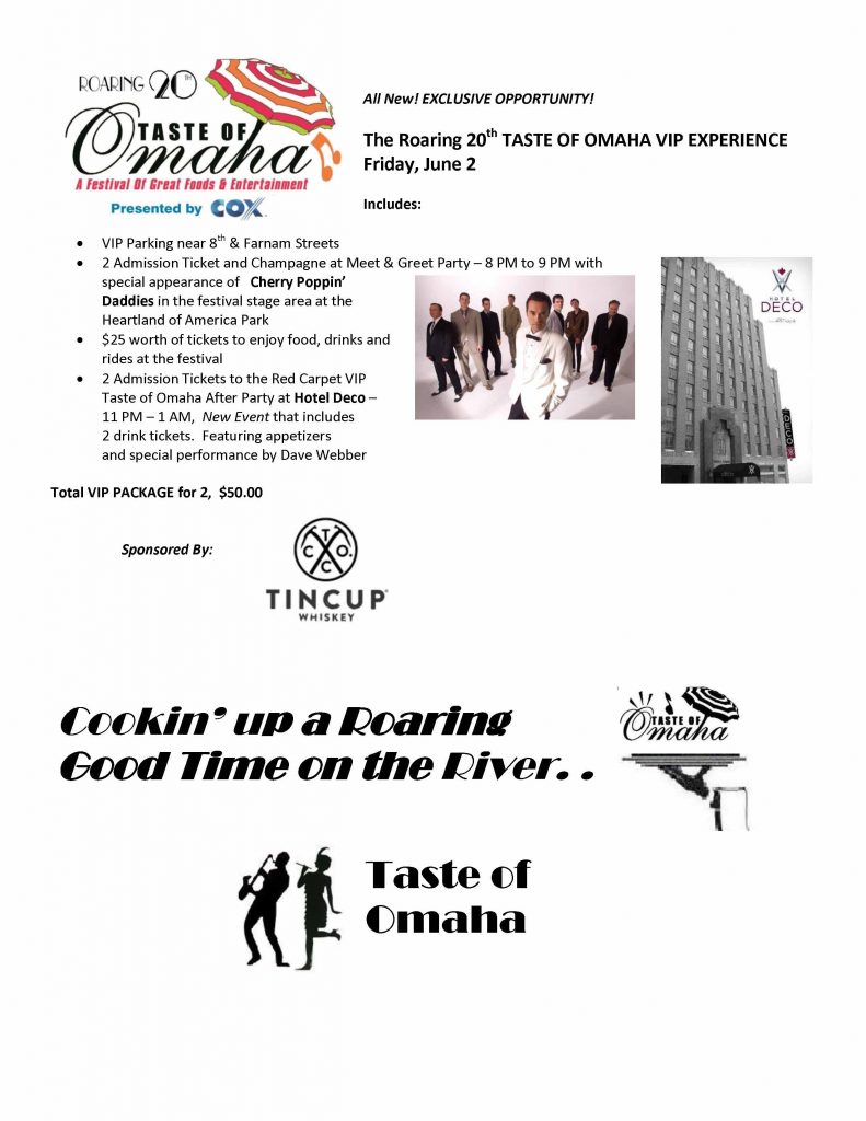 21st Annual Taste of Omaha VIP Experience | TASTE OF OMAHA